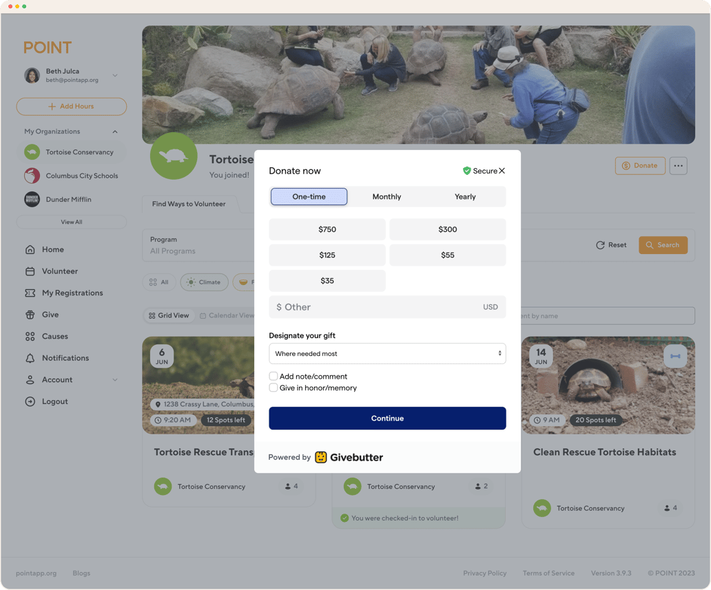Givebutter Integration